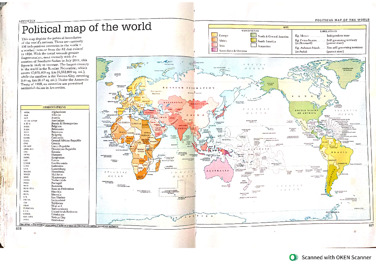 Political map of the world - Social science - Studocu