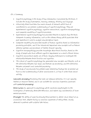 Chap. 5 cognative pysh - Guided notes for chapter 5 cognitive ...