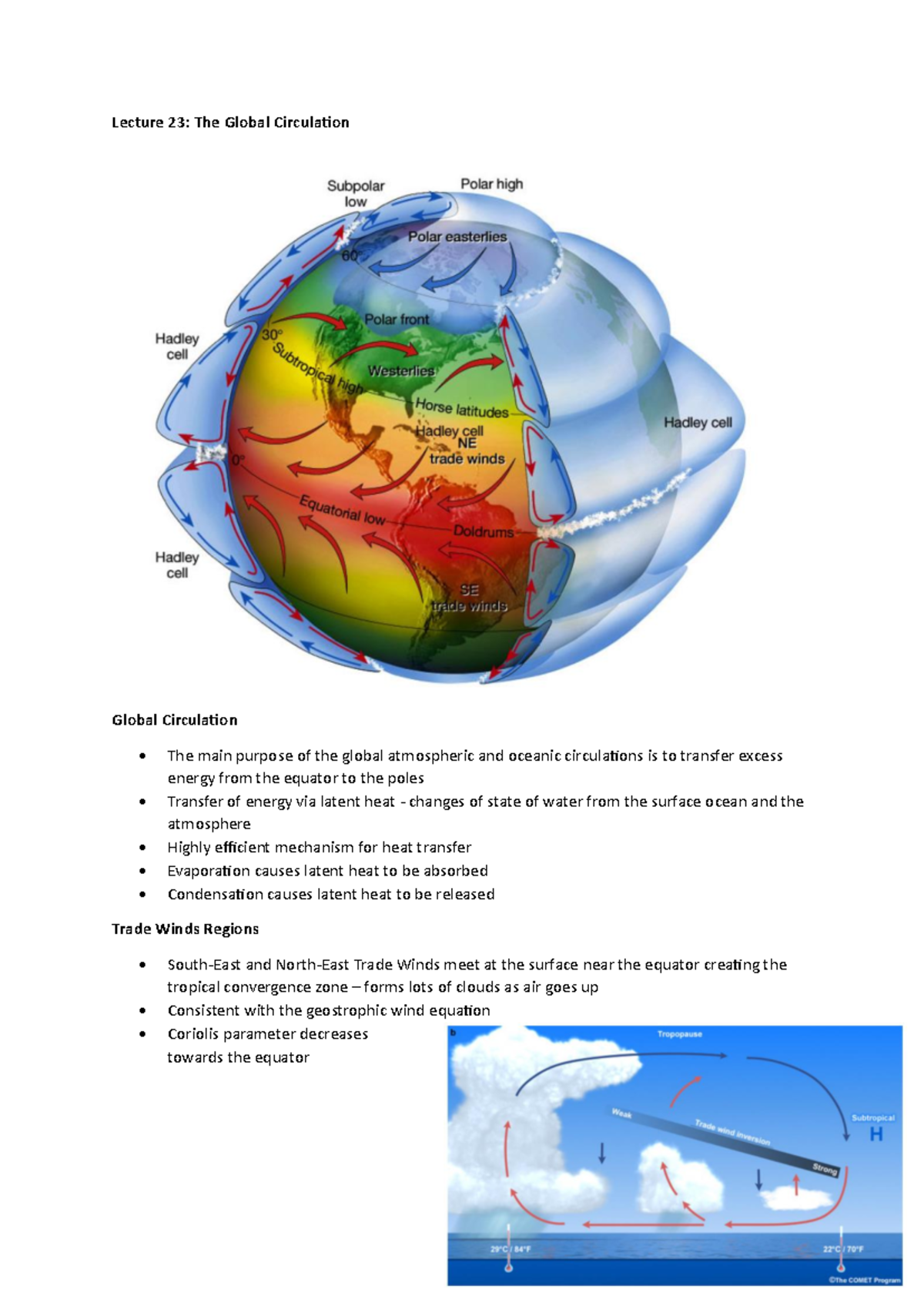 Lecture 23 - Global Circulation 1 - Lecture 23: The Global Circulation ...