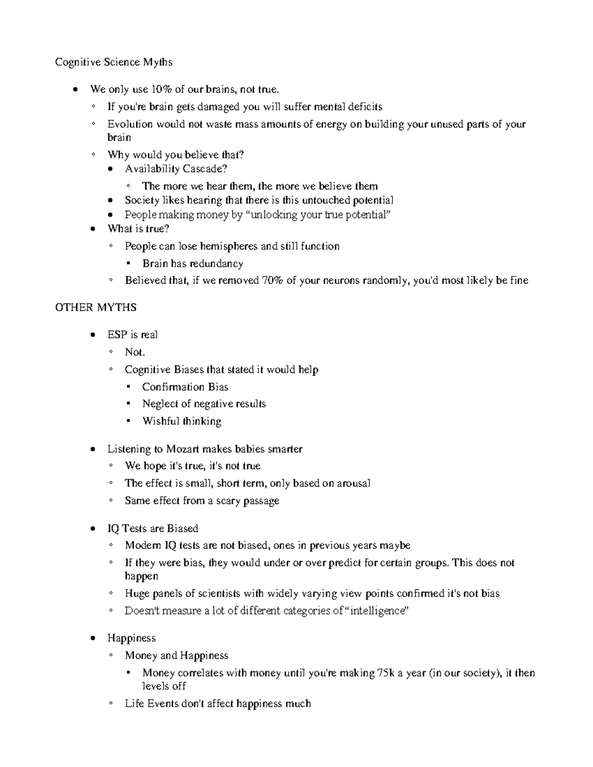 Mysteries of the Mind - Lecture notes - 2014 10 09 - Cognitive Science ...