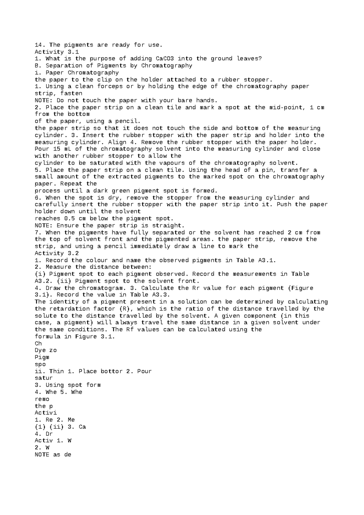 A61B1329-A - hihi - The pigments are ready for use. Activity 3. What is ...