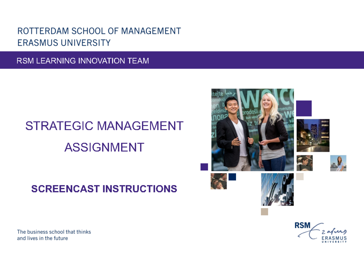 Screencast Assignment How to Ace your Video - STRATEGIC MANAGEMENT ...