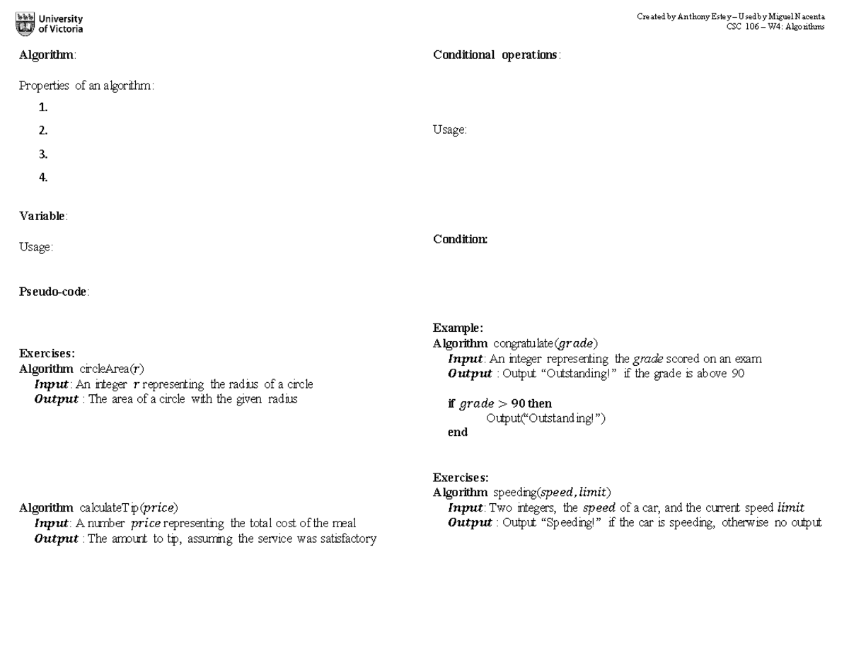 Csc W4-1 - CSC W3CSC W3CSC W3CSC W3CSC W3CSC W3 - Created by Anthony Estey – Used by Miguel ...