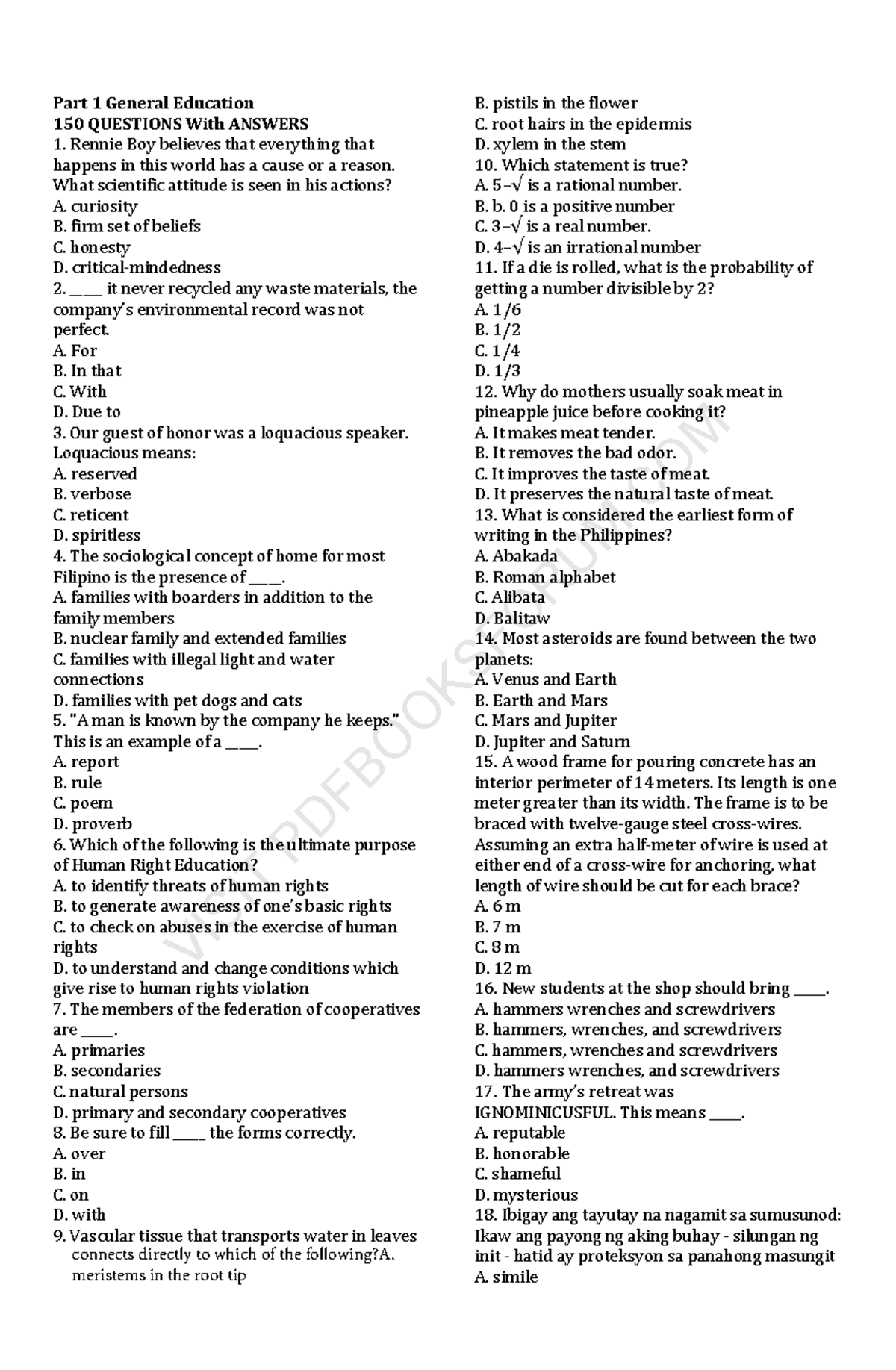 General Education reviewer for the teacher latest reviewer on 2022 ...