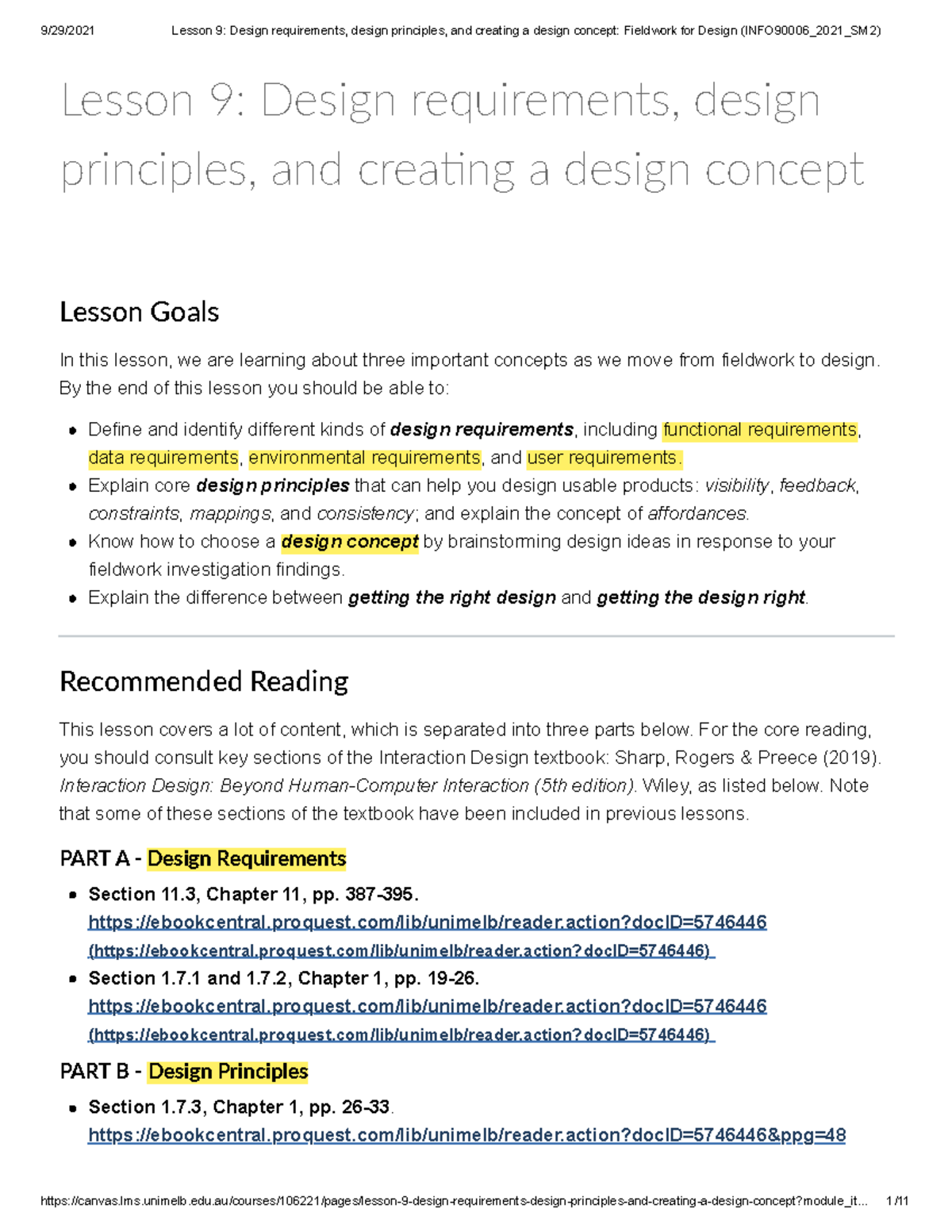 Lesson 9 Design requirements, design principles, and creating a design ...
