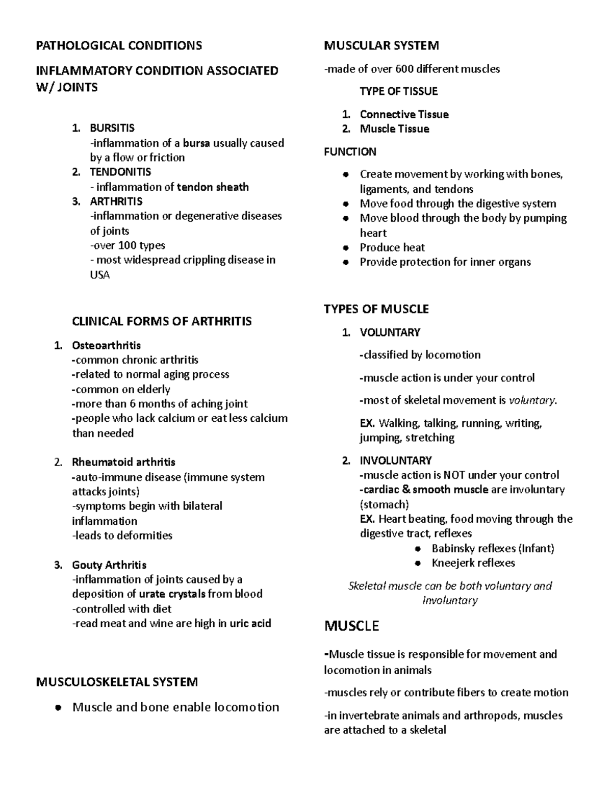 Pathological- Conditionsp - PATHOLOGICAL CONDITIONS INFLAMMATORY ...