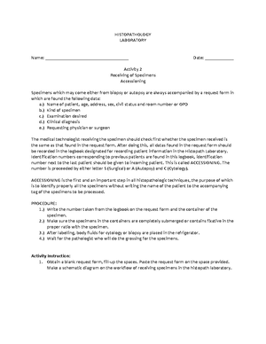 Specimen-Orientation - histopathology - Studocu