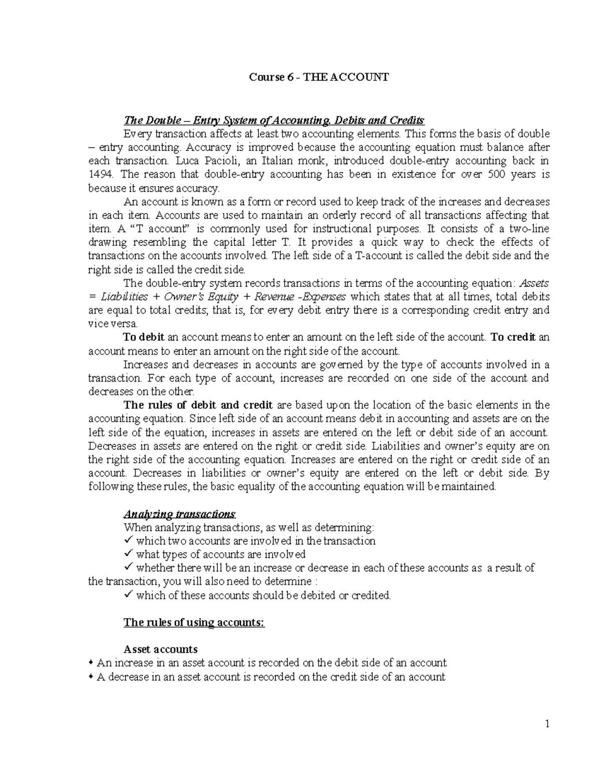 Course 6 Business Administration Course 6 THE ACCOUNT The Double course-6-business-administration-course-6-the-account-the-double