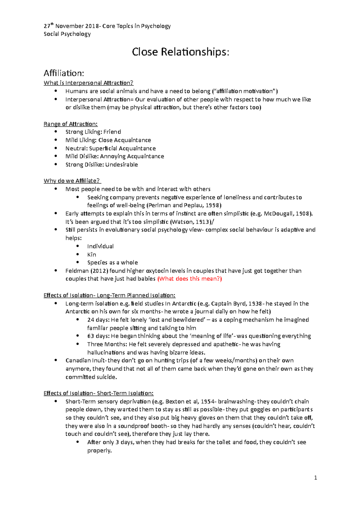 Close Relationships - Social Psychology Close Relationships ...