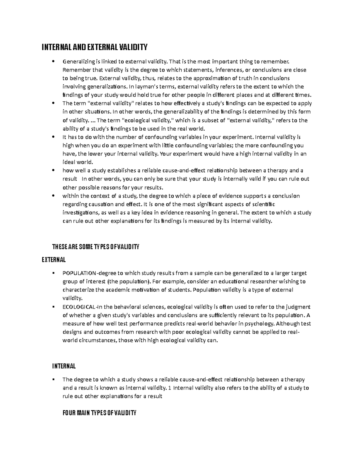 Internal AND External Validity- Difference, Similarities,Advantages and ...