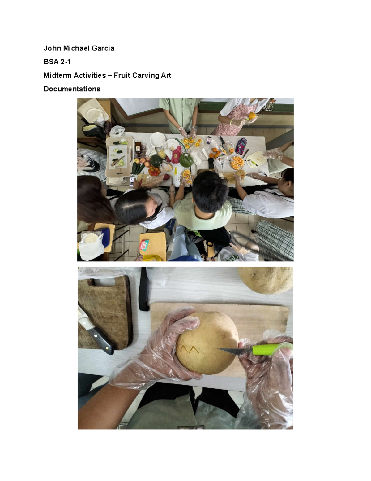 Midterm Activities – Fruit Carving Art - Art Appreciation - Studocu