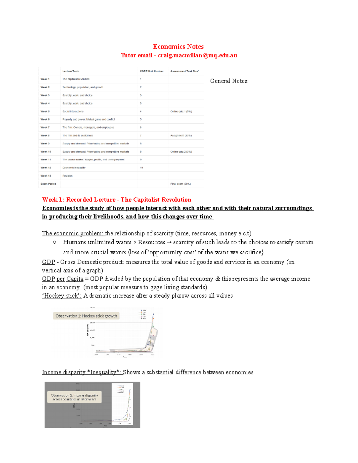 Economics Notes - Economics Notes Tutor email - craig@mq.edu General ...
