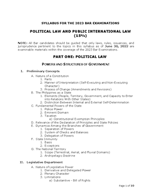 Justiciable and Political Questions - It refers "to those questions ...