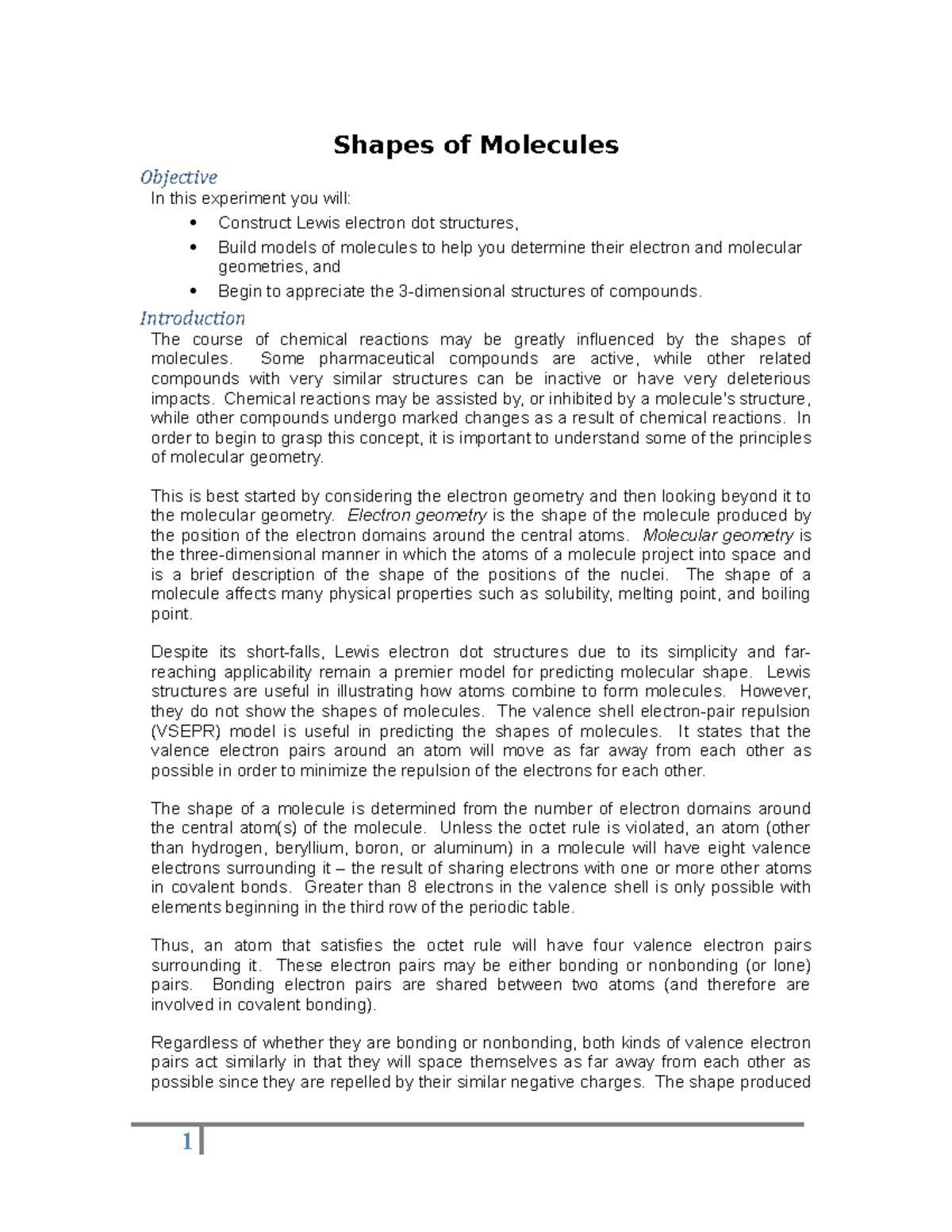 Shapes Of Molecules 2018 Shapes Of Molecules Objective In This shapes-of-molecules-2018-shapes-of-molecules-objective-in-this
