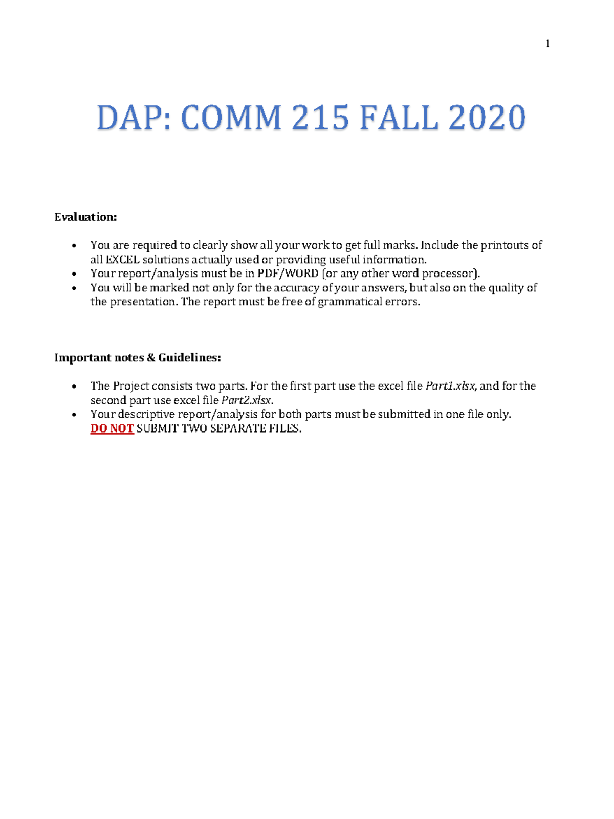 statistics course notes on all things concerning the DAP - DAP: COMM ...