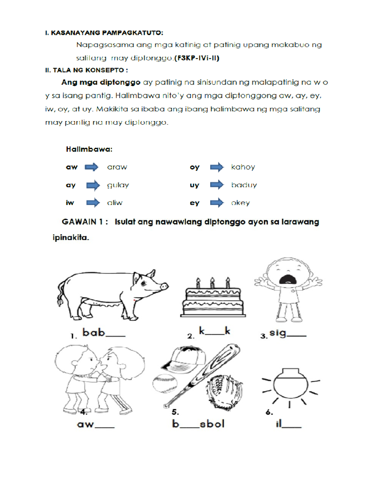 Learning TASK IN Filipino WEEK 2 - I. KASANAYANG PAMPAGKATUTO ...