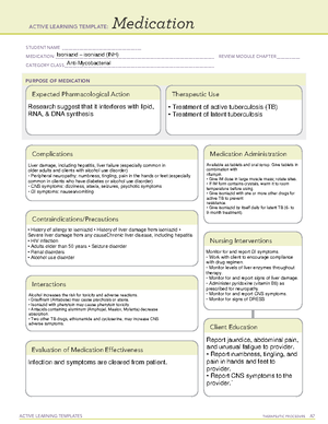 ATI Carbapenems – (Imipenem) (Primaxin) Med Sheet - ACTIVE LEARNING ...