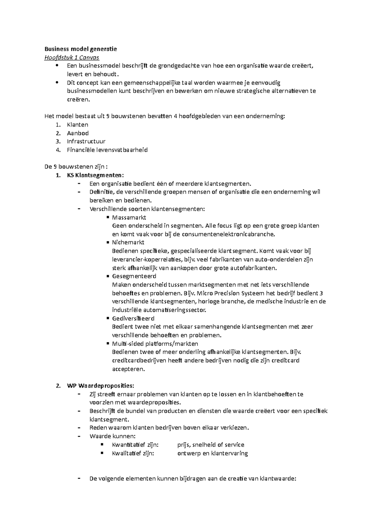 Business model generatie - Dit concept kan een gemeenschappelijke taal ...