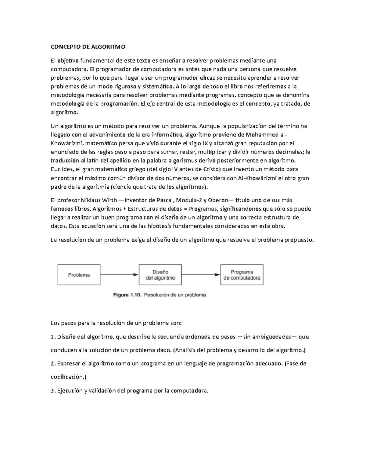 Concepto DE Algoritmo - definición - CONCEPTO DE ALGORITMO El objetivo ...