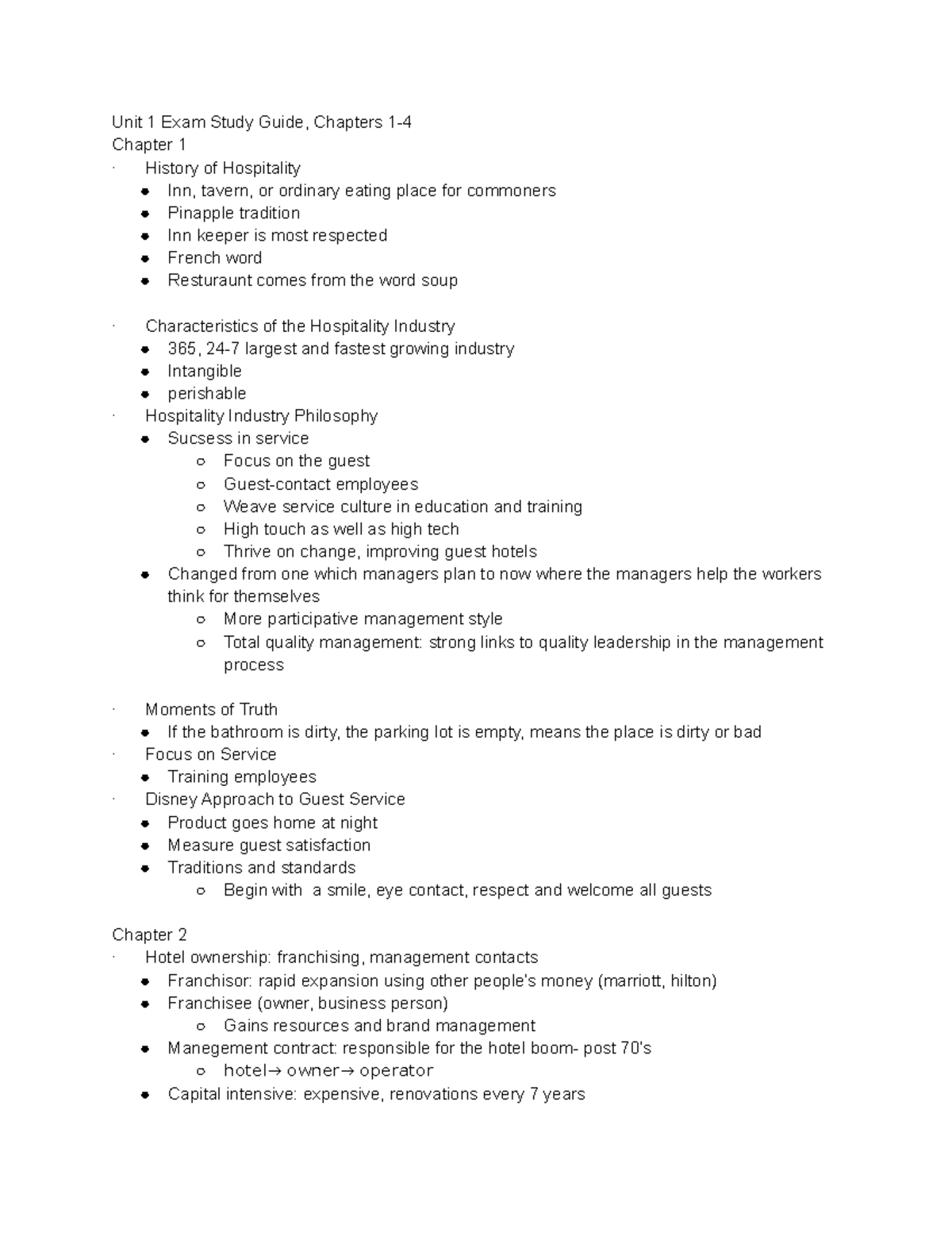 Unit 1 Exam Study Guide, Chapters 1-4 - HSP M 101 - Iowa State - Studocu