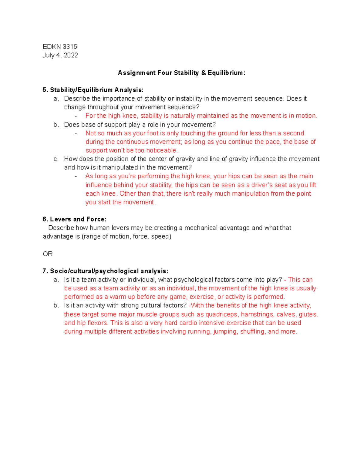 Project 4 Assignment - EDKN 3315 July 4, 2022 Assignment Four Stability ...
