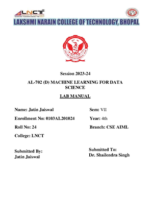 Expert System RGPV AIML - Artificial Intelligence - Studocu