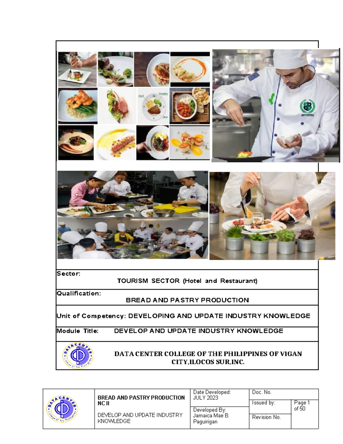 CBLM 1 Develop AND Update Industry Knowledge - Sector: TOURISM SECTOR ...