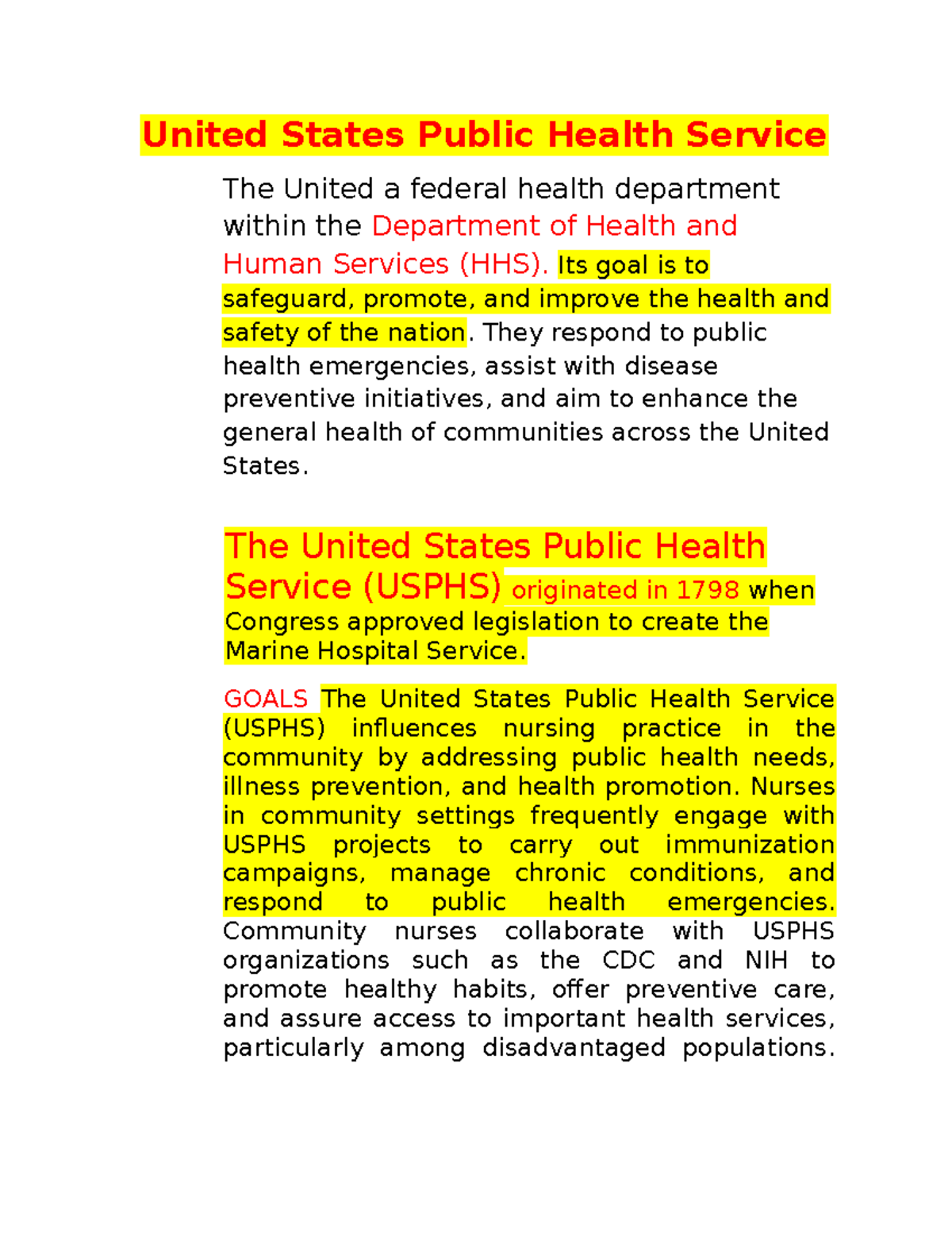 Govermental Agencies community - United States Public Health Service ...