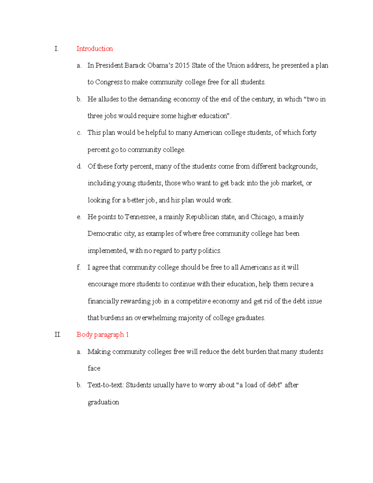 Introduction - research paper outline sample - I. Introduction a. In ...