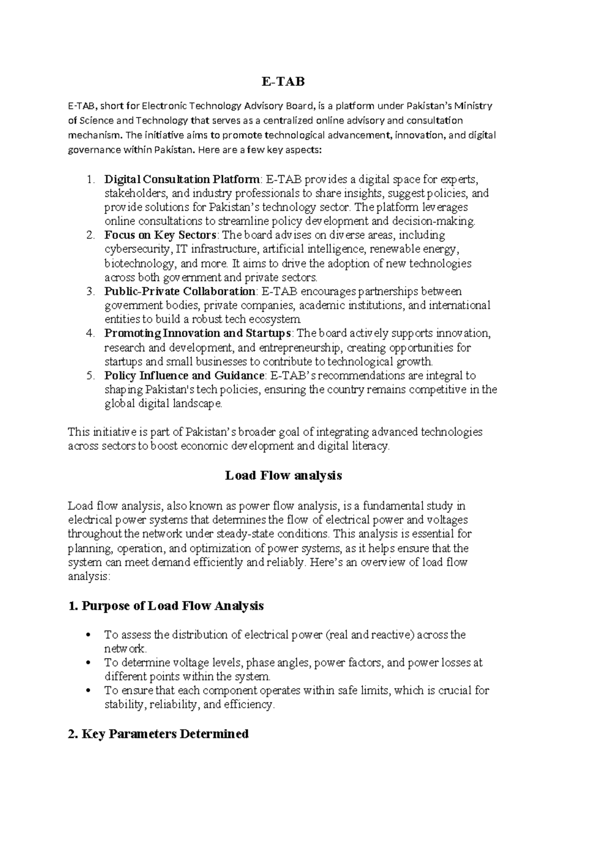 IPE Assignment 2 - E-TAB E-TAB, short for Electronic Technology ...