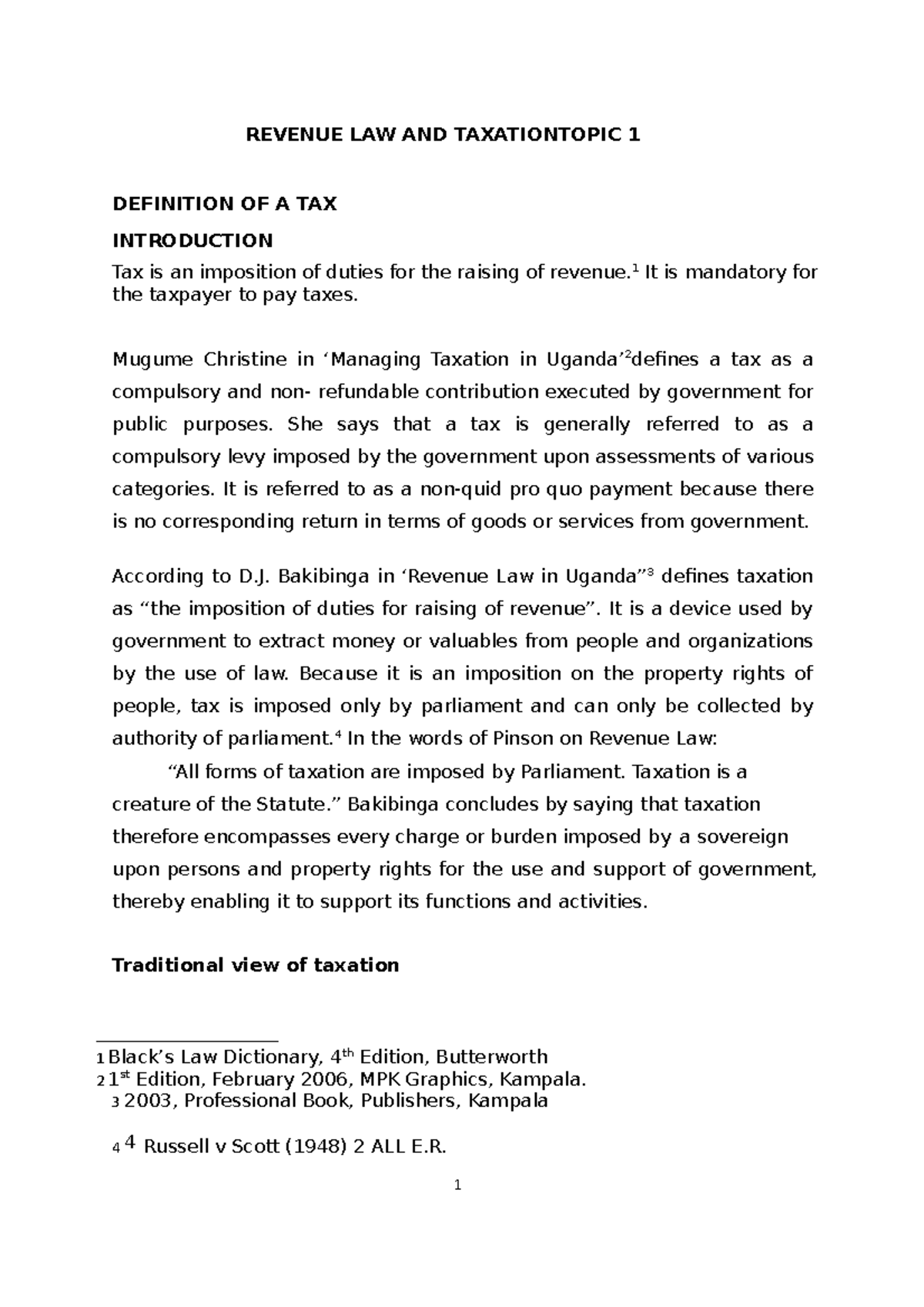 C taxation - Revenue Law - REVENUE LAW AND TAXATIONTOPIC 1 DEFINITION ...