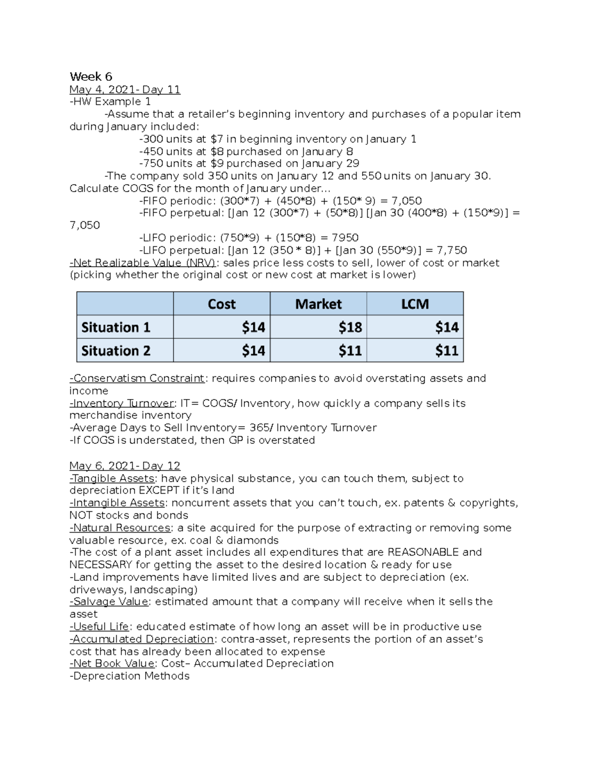 Week 6 - Acevedo Week 6 Notes Fall 21/22 - Week 6 May 4, 2021- Day 11 ...
