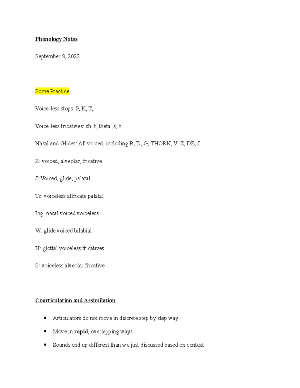 Phonology Notes September 8 - Sue Coarticulation Differences in ...