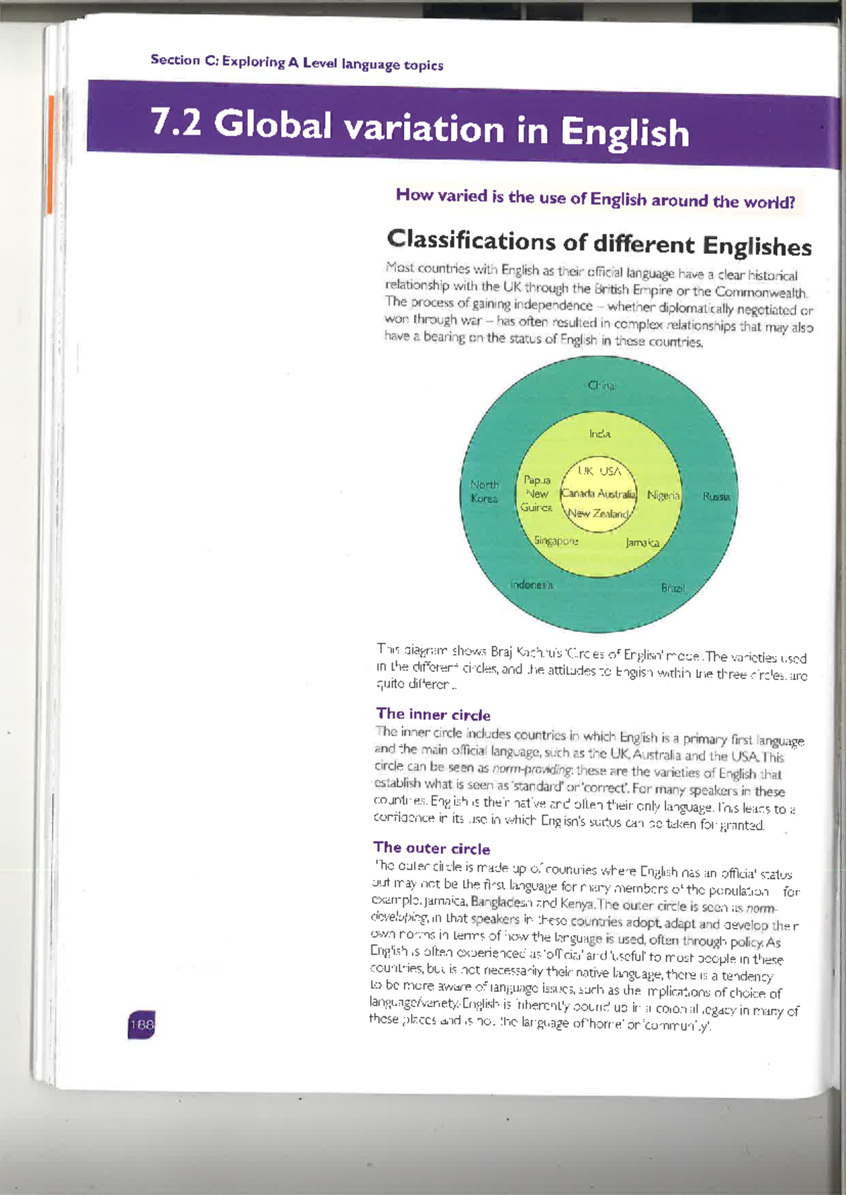 English as a global language - A level English Language - Studocu