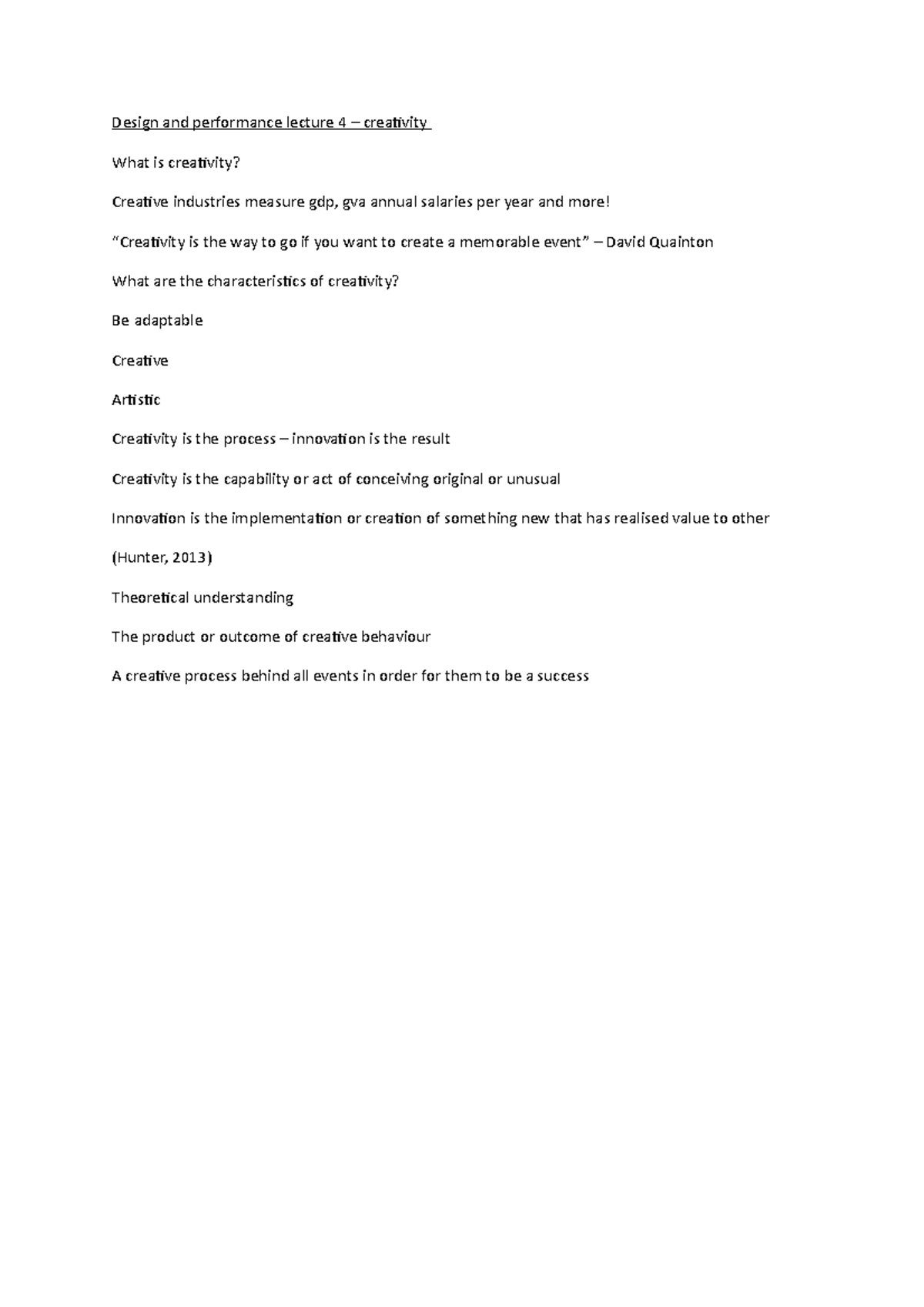 Design and performance lecture 4 - Studocu