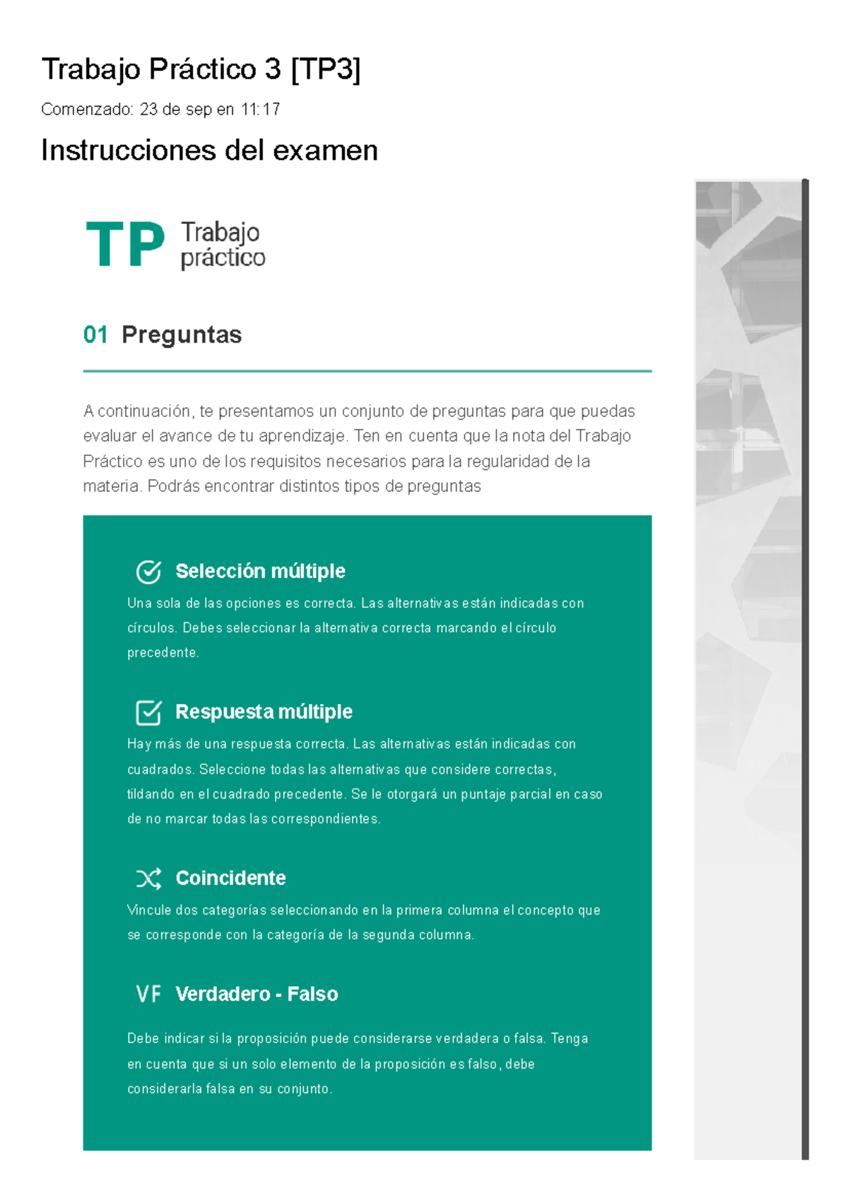 Regimen tribut Trabajo Práctico 3 [TP3] - Trabajo Práctico 3 [TP3] Comenzado: 23 de sep en 11 ...