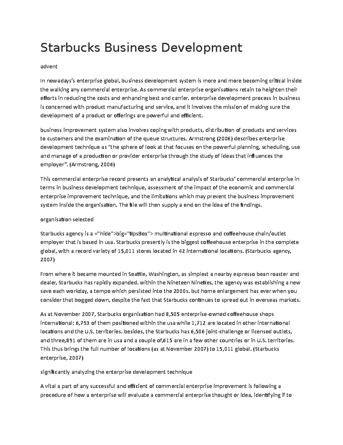 Starbucks Business Development - Starbucks Business Development advent ...