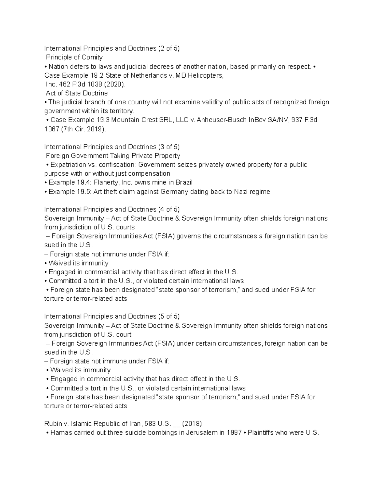 B Law ch 8 - B Law ch 8 - International Principles and Doctrines (2 of ...