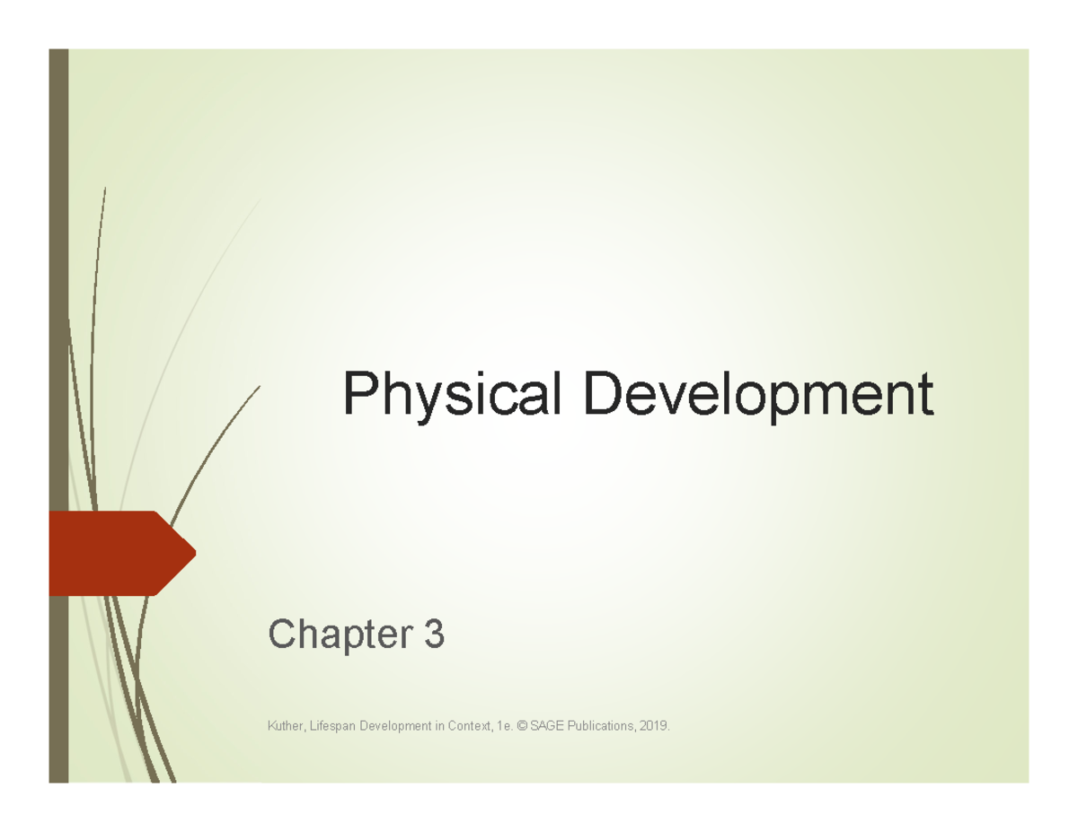 Week 3.2- Physical Development - Physical Development Chapter 3 ...