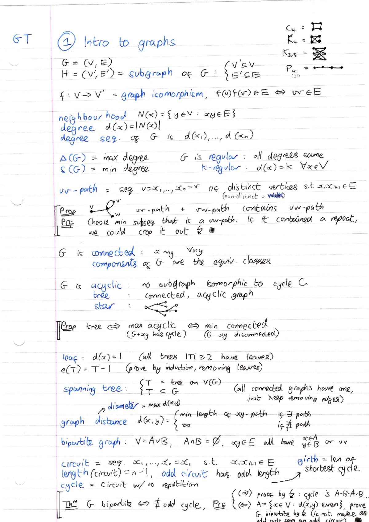 Graph Theory - Maths Tripos (II) - Studocu