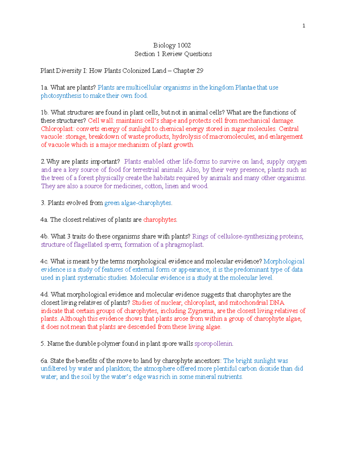 Bio Sect 1 Introduction To Plants Biology 1002 Section 1 Review bio-sect-1-introduction-to-plants-biology-1002-section-1-review