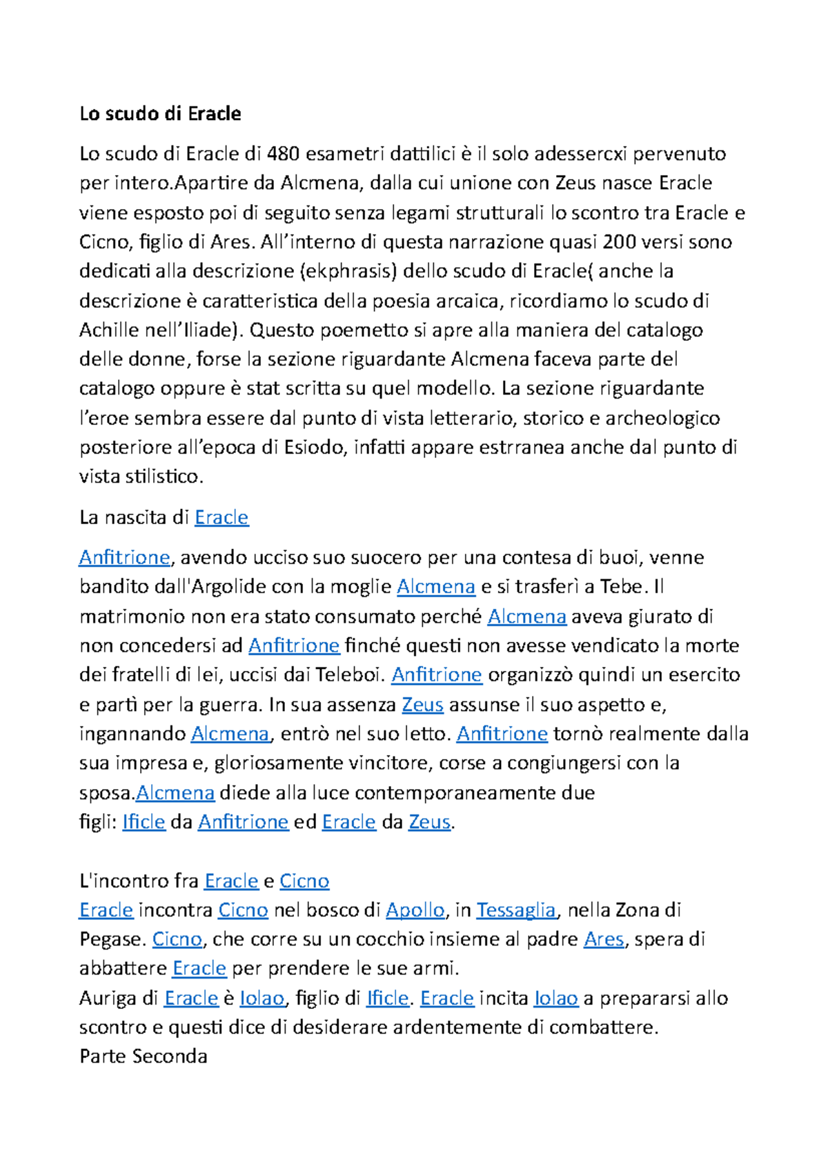 Lo scudo di Eracle - Letteratura greca - Lo scudo di Eracle Lo scudo di ...