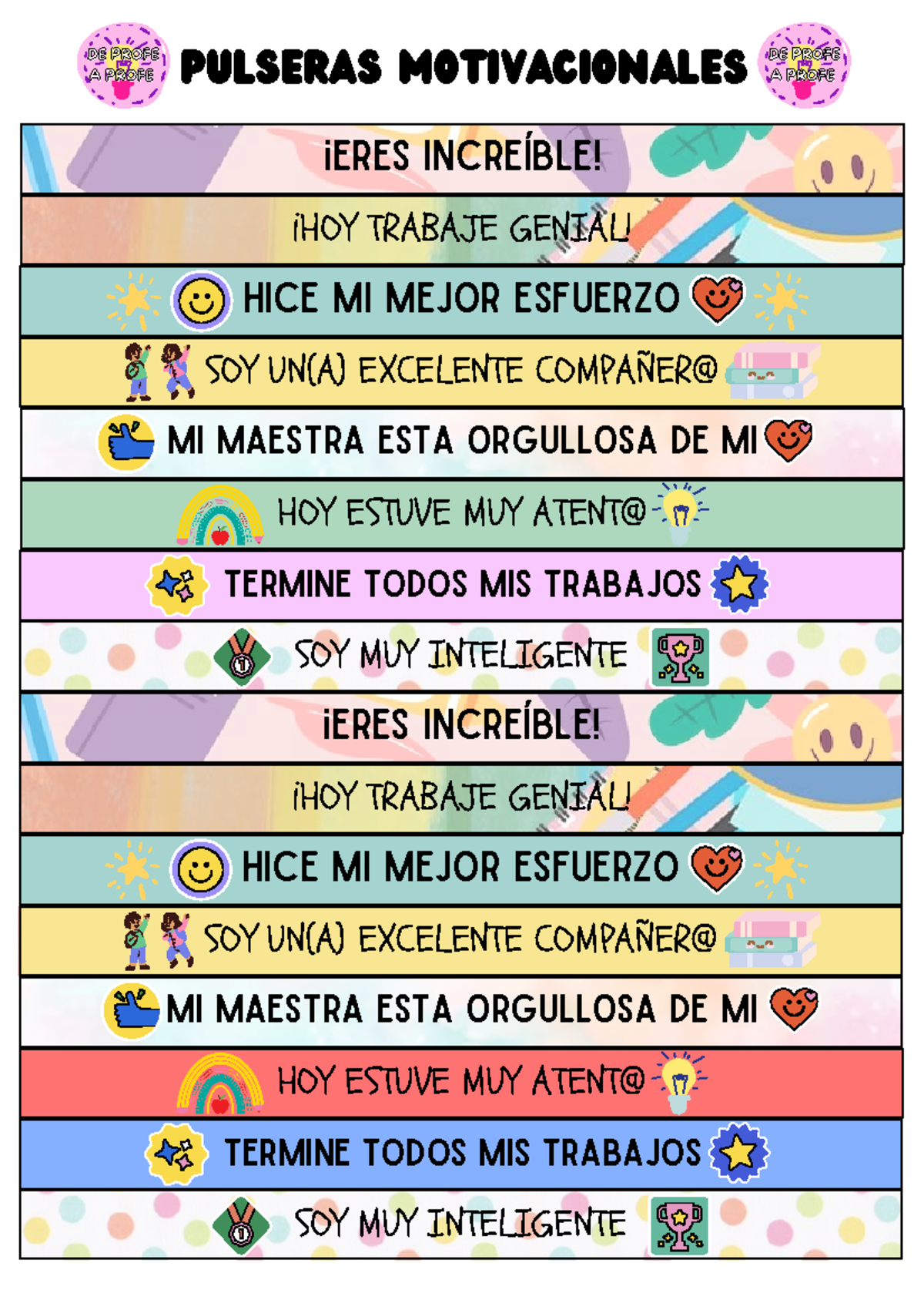 Pulseras Motivacionales - DE PROFEDE PROFE A PROFE A PROFE DE PROFE DE PROFE A PROFE A PROFE ...