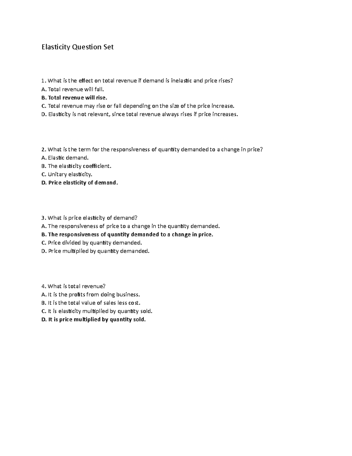 Answers to Elasticity Question Set student versionv 1 - Elasticity ...
