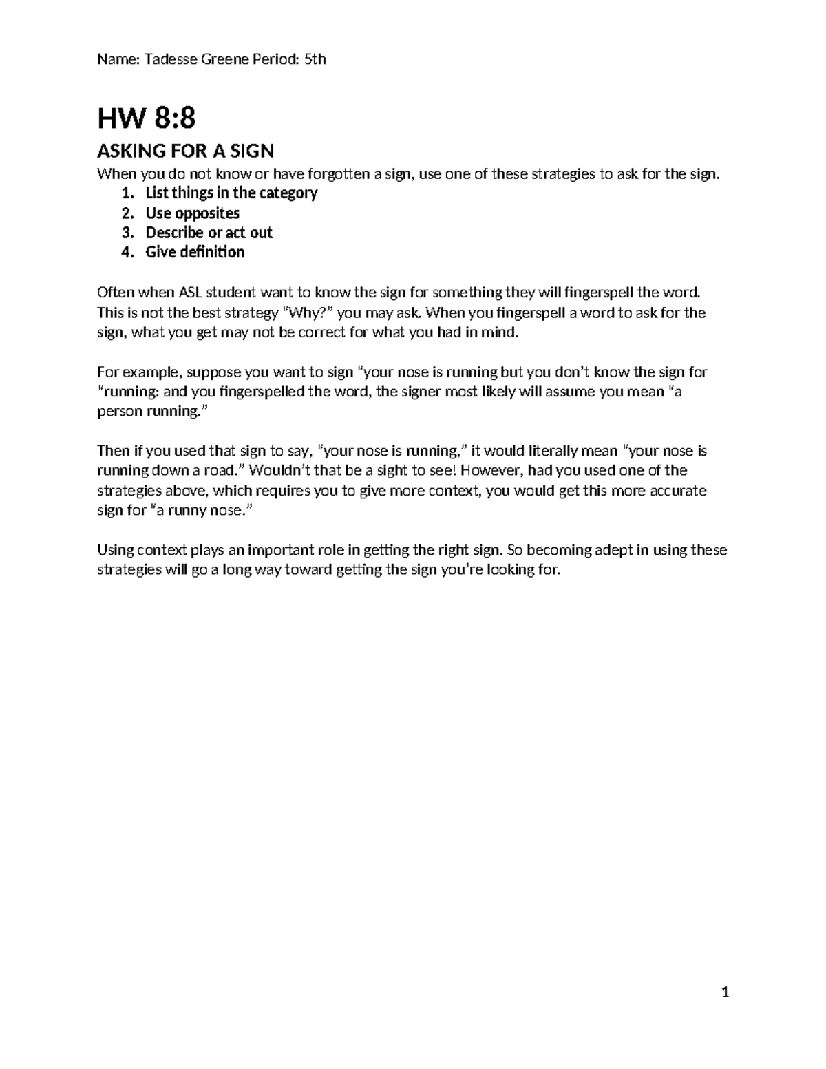 Copy of 8.8-Asking for a Sign - Name: Tadesse Greene Period: 5th HW 8: ASKING FOR A SIGN When ...