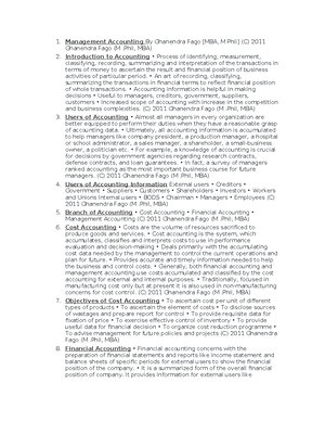 Financial Management - SAMPLE - Management Accounting By Ghanendra Fago ...