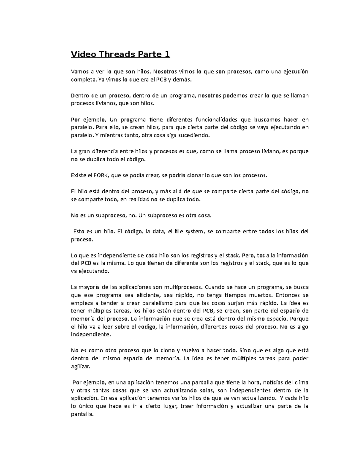 Video Threads Parte 1 - Hilos de Programación - Video Threads Parte 1 ...