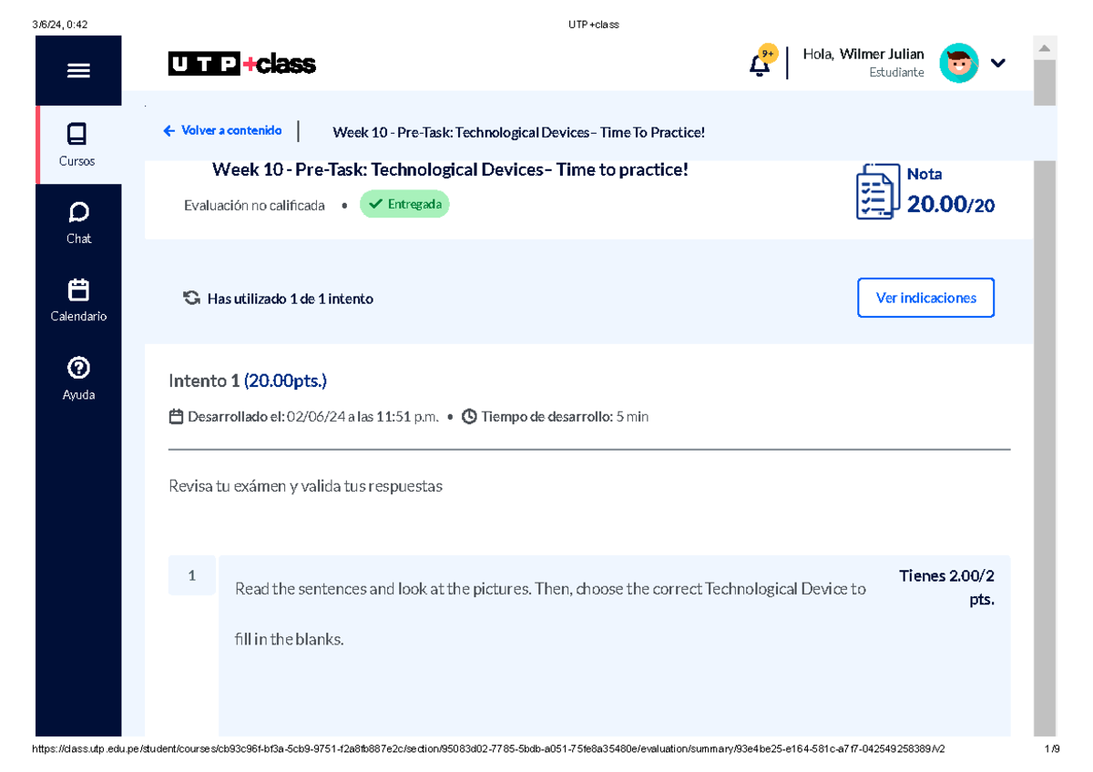 Week 10 Pre Task Technological Devices Time to practice - Cursos Chat ...