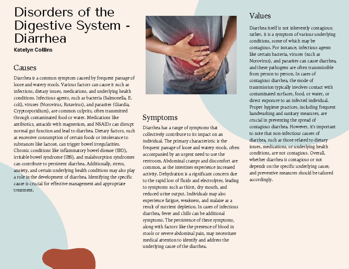 Disorders of the Digestive System - Diarrhea Katelyn Collins ...
