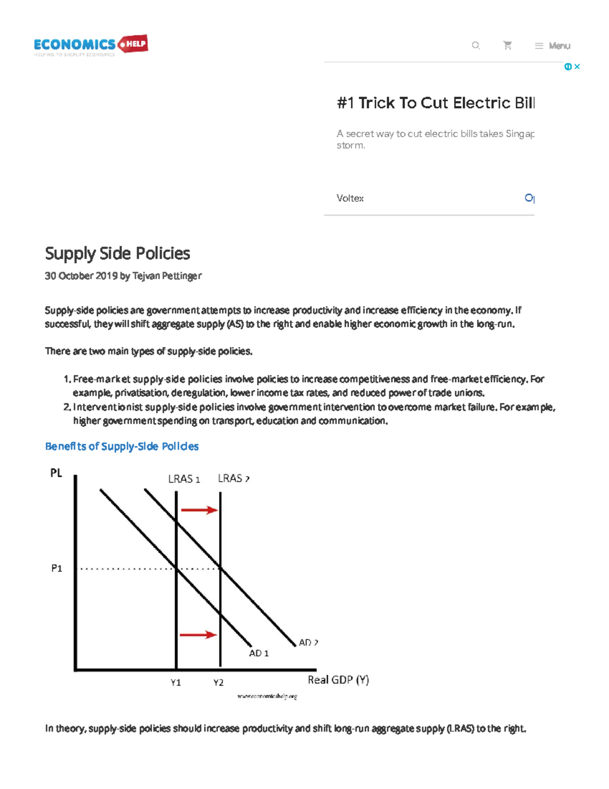 Supply Side Policies - Economics Help - Supply Side Policies 30 October ...